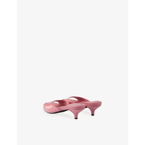 Prada Patent Leather Mules - Pink | Editorialist