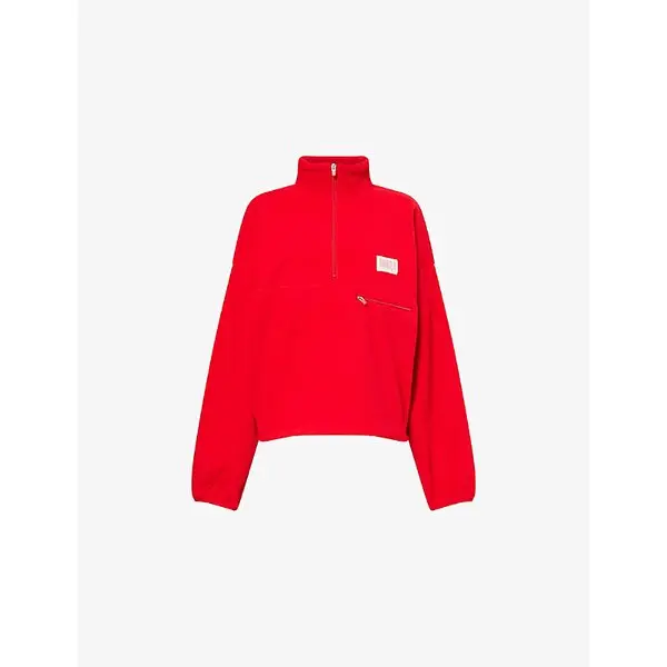 ADANOLA Quarter-zip Polar-fleece Jacket - Classic Red