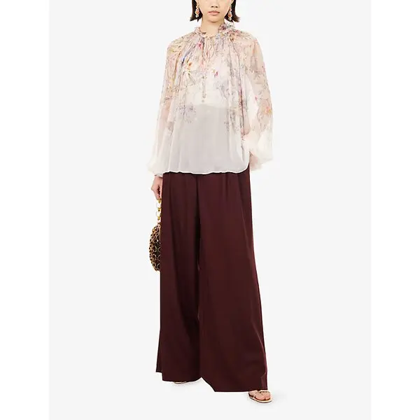 Zimmermann Luna Tailored Wool-blend Trousers