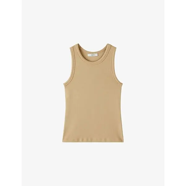 JOSEPH Yeux Ribbed Stretch-cotton Tank Top - Powder