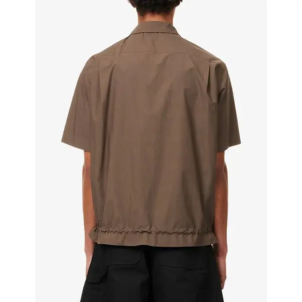 Sacai Drawstring-hem Cotton Shirt