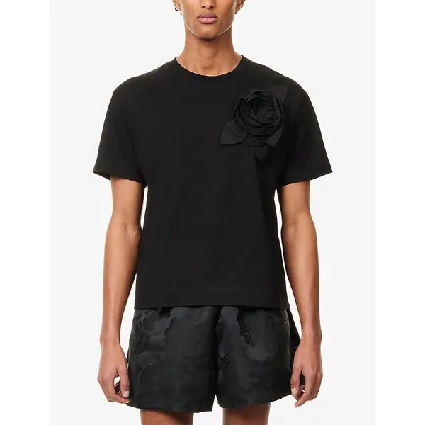 Simone Rocha Pressed Rosette Cotton T-shirt