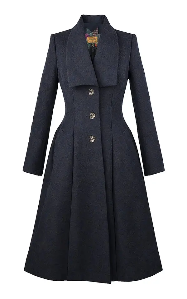 Lena Hoschek Chareine Cotton Coat - Black