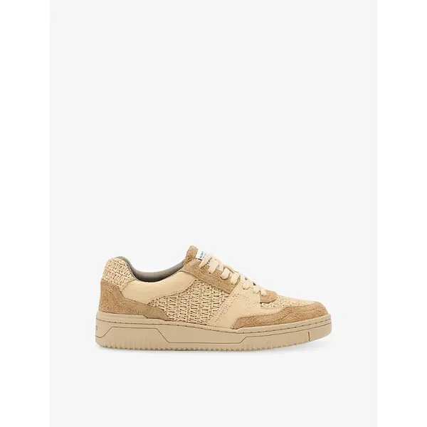 ALLSAINTS Hix Raffia And Suede Trainers