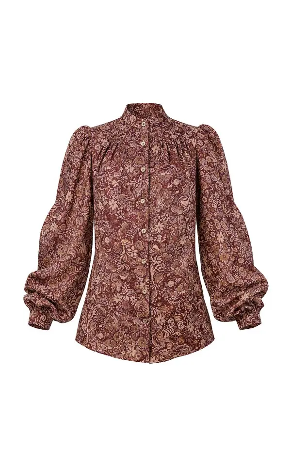 Lena Hoschek Elvira Blouse - Burgundy