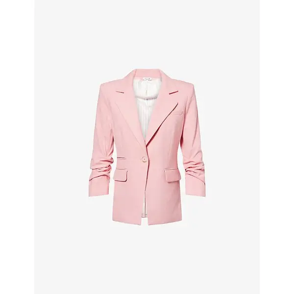 Veronica Beard Battista Dickey Single-breasted Woven Jacket - Petal