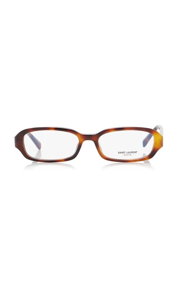 Saint Laurent Erin Oval-frame Acetate Eyeglasses - Brown