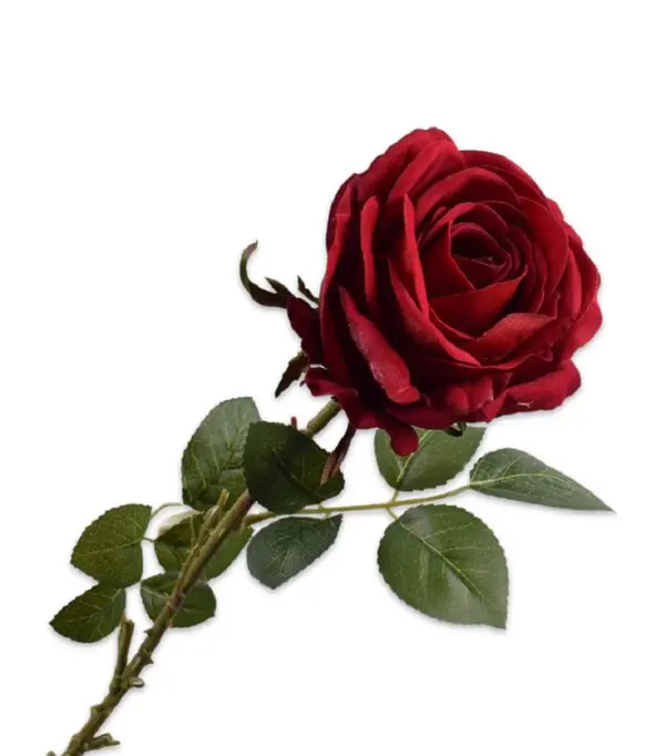 SILK-KA Artificial Rose Flower - Red