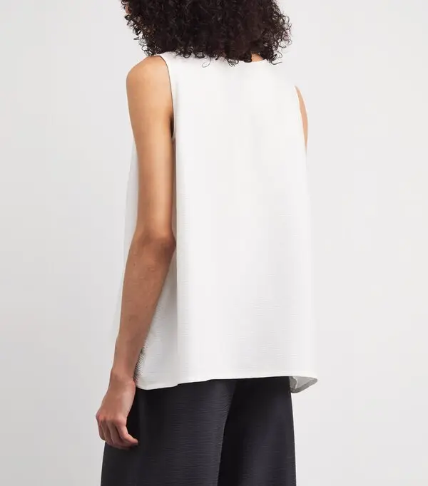 Eskandar Silk Plissé A-line Shell Top