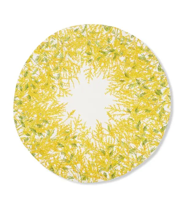 SUMMERILL & BISHOP Linen Mimosa Round Tablecloth