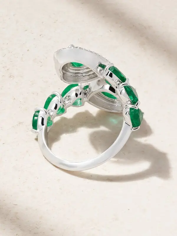 KAMYEN Sea 18-karat White Emerald And Diamond Ring