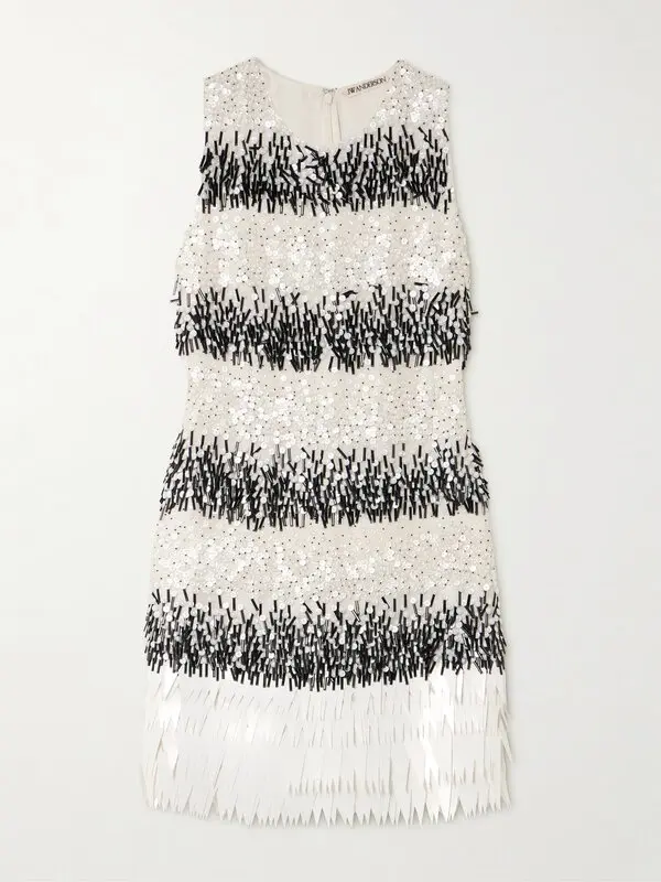 JW Anderson Embellished Chiffon Mini Dress - Multi