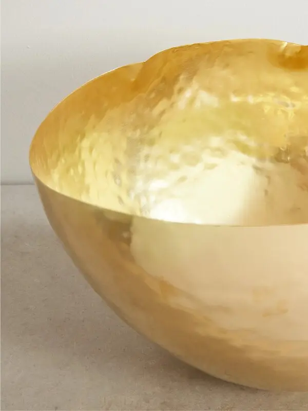 TOM DIXON Bash Large Hammered-brass Bowl