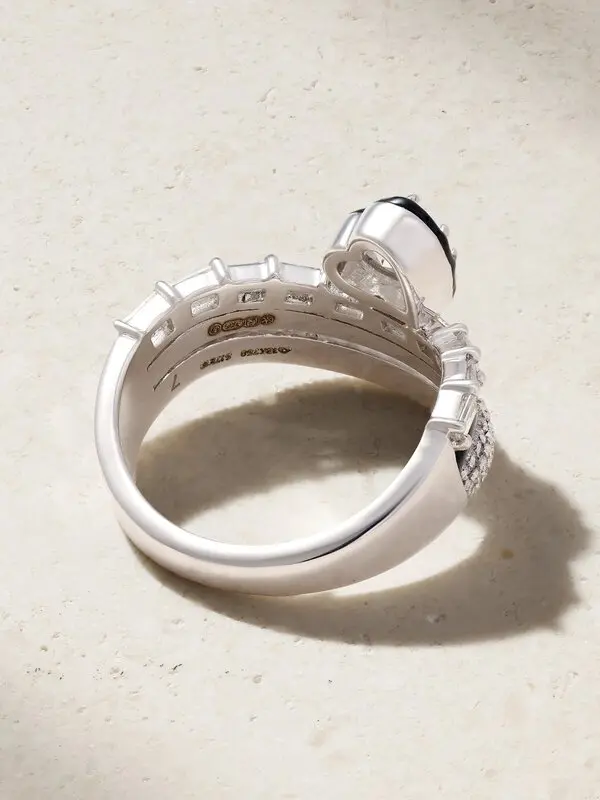 KAMYEN Heart Diamond And Enamel Ring