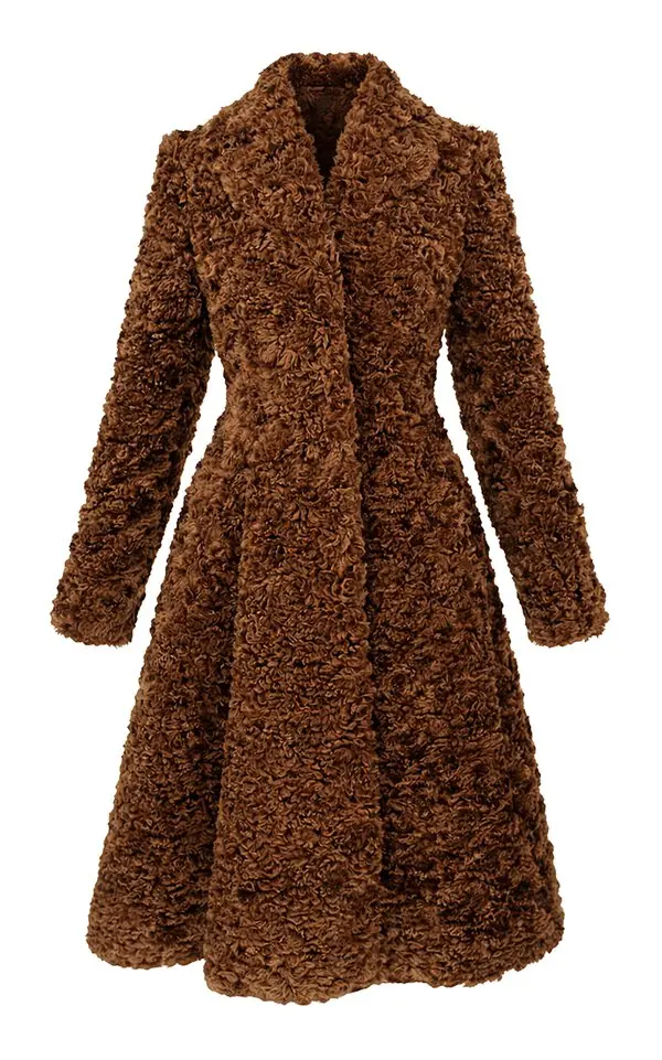 Lena Hoschek Bohème Mohair Blend Coat - Brown