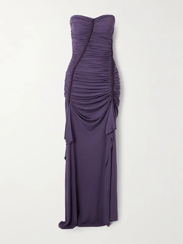 Christopher Esber Shibari Jersey Maxi Dress - Purple
