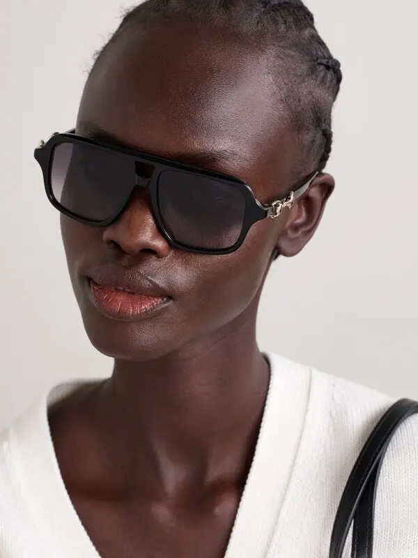 Gucci Aviator-style Acetate Sunglasses