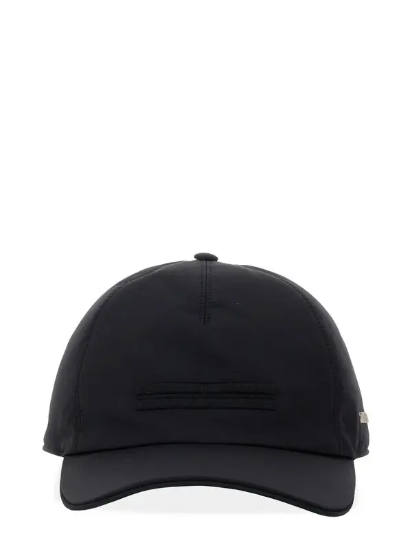 Zegna Baseball Hat With Logo - Black