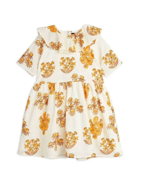 MINI RODINI Flowers" Dress - Beige