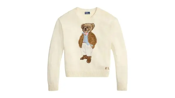 Polo Ralph Lauren Cotton Bear Sweater - Parchment Cream