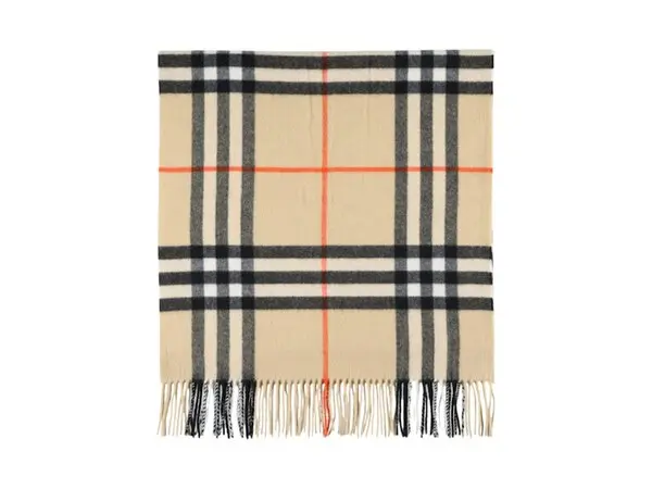 Burberry Washed Giant Check Scarf - Sand