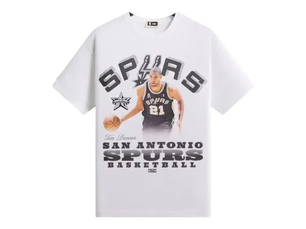 Kith Nba Allstar San Antonio Spurs Tim Duncan Vintage Tee Shirt - White
