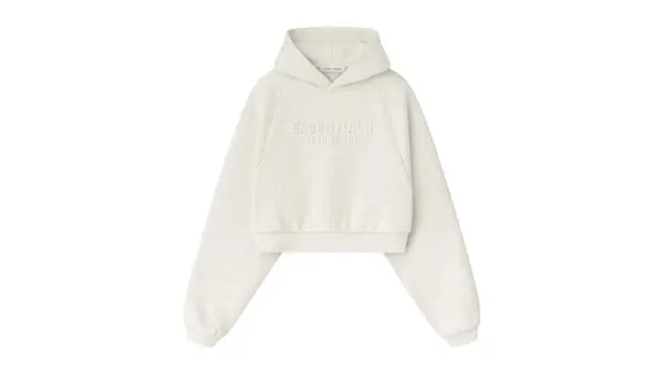 Fear Of God Essentials Embossed 90's Raglan Hoodie - Oatmeal Heather
