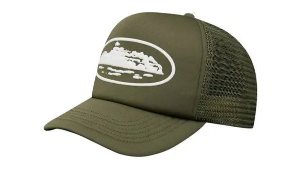 CORTEIZ Island Puff Print Trucker Hat - Olive
