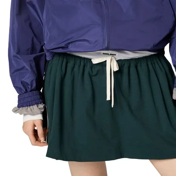 Miu Miu Cotton Jersey Miniskirt