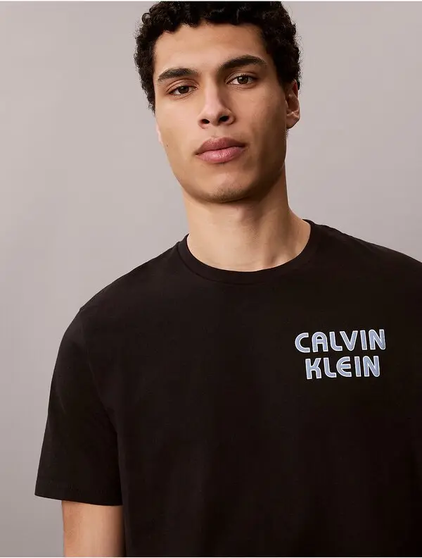 Calvin Klein Retro Logo Graphic Classic T-shirt - Black