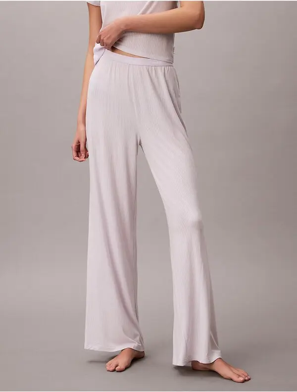 Calvin Klein Modal Stretch Wide Leg Pants - Frosty Lilac