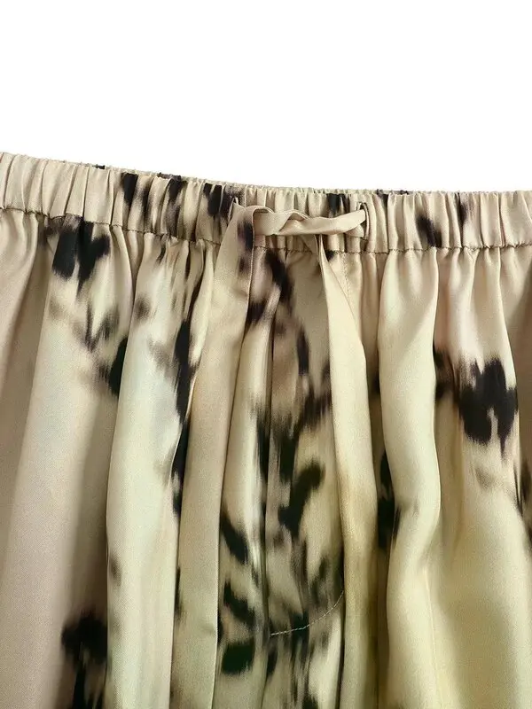 INTO THE EAST Floral Print Silk Trousers