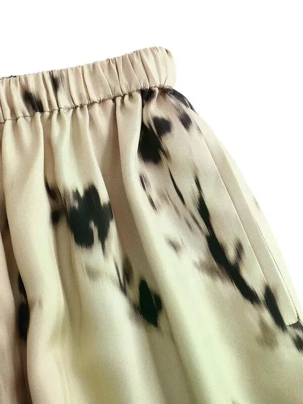 INTO THE EAST Floral Print Silk Trousers
