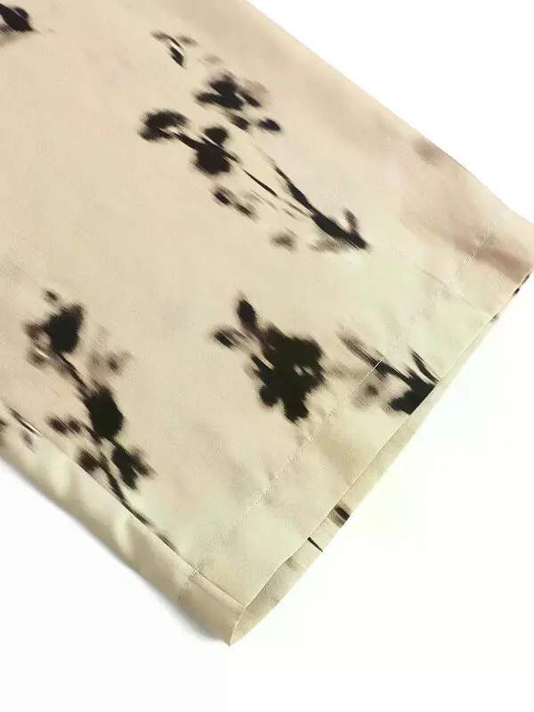 INTO THE EAST Floral Print Silk Trousers