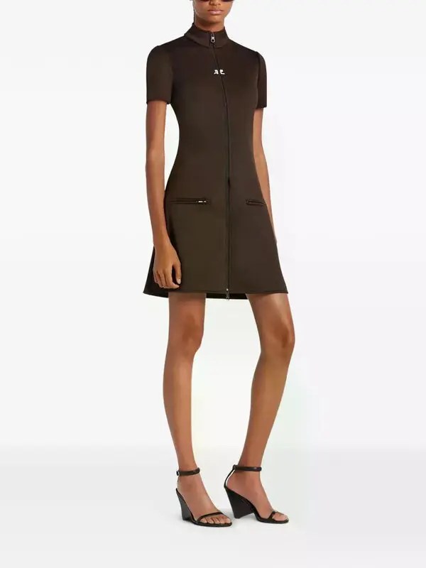 COURREGES Zip-up Mini Dress
