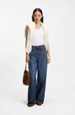 BOSS Relaxed-fit Wide-leg Jeans