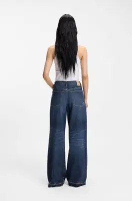 BOSS Relaxed-fit Wide-leg Jeans