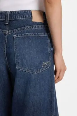 BOSS Relaxed-fit Wide-leg Jeans