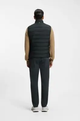 BOSS Padded Vest With Stand Collar