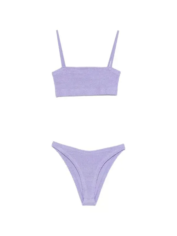 Hunza G Crinkle Texture Straps Swimsuit - Purple