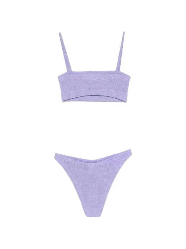 Hunza G Crinkle Texture Straps Swimsuit - Purple