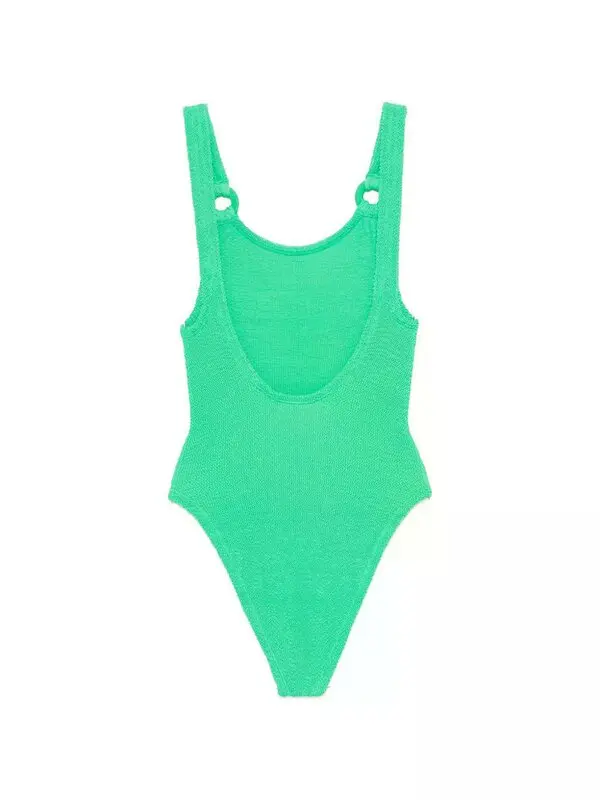 Hunza G Ring Crinkled One Piece Swimsuit - Green