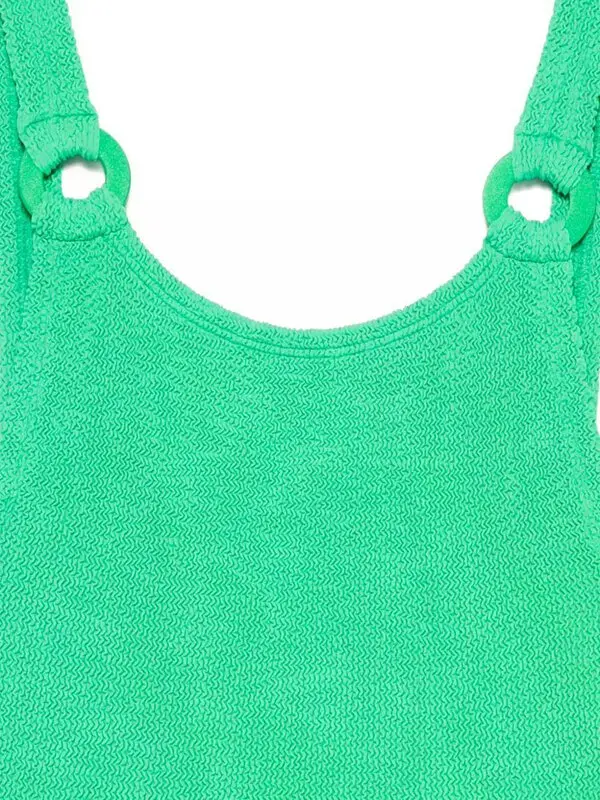 Hunza G Ring Crinkled One Piece Swimsuit - Green