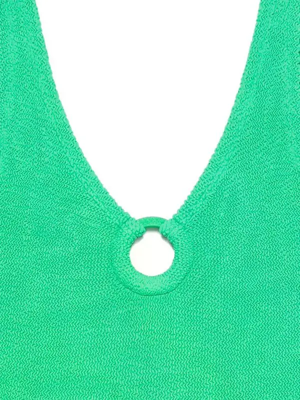 Hunza G Crinkle Ring Swimsuit - Green