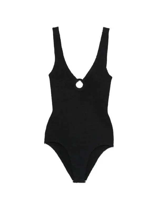 Hunza G Ring Textured Swimsuit - Black