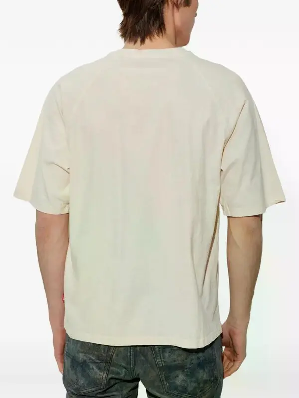 DIESEL® Printed T-shirt In Cotton And Hemp - Neutrals