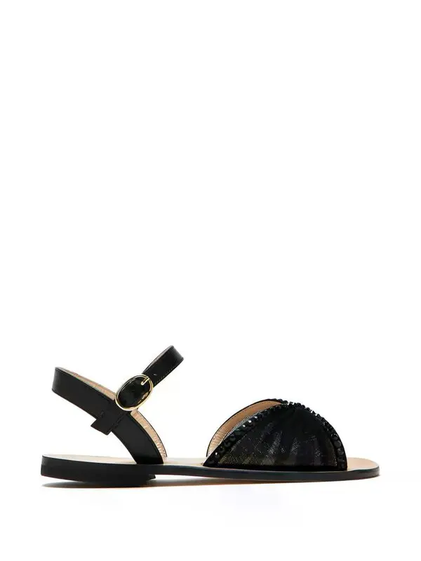 ANDREA WAZEN Katy Embellished-strap Sandals - Black