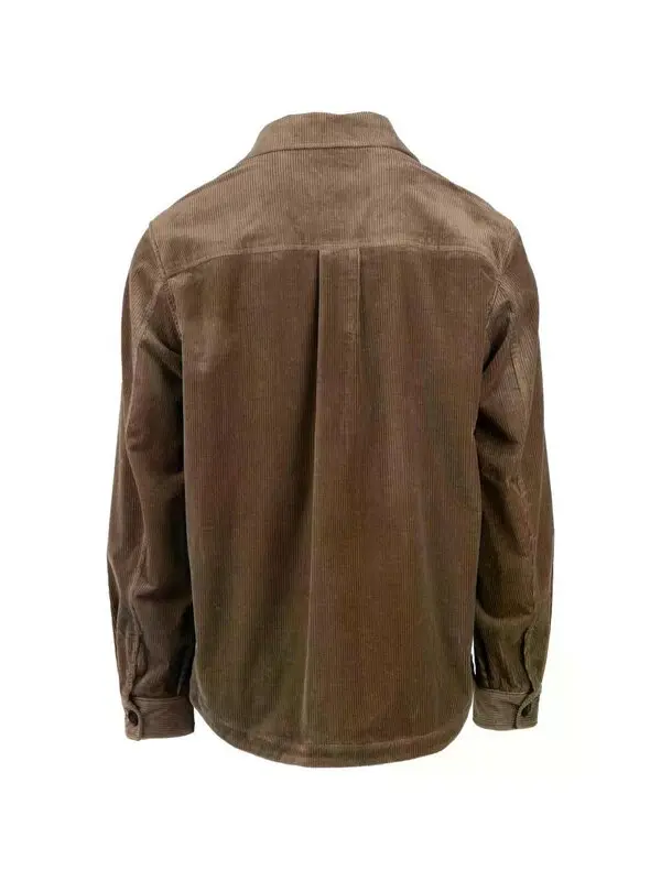 BOSS Chest-pocket Corduroy-effect Overshirt