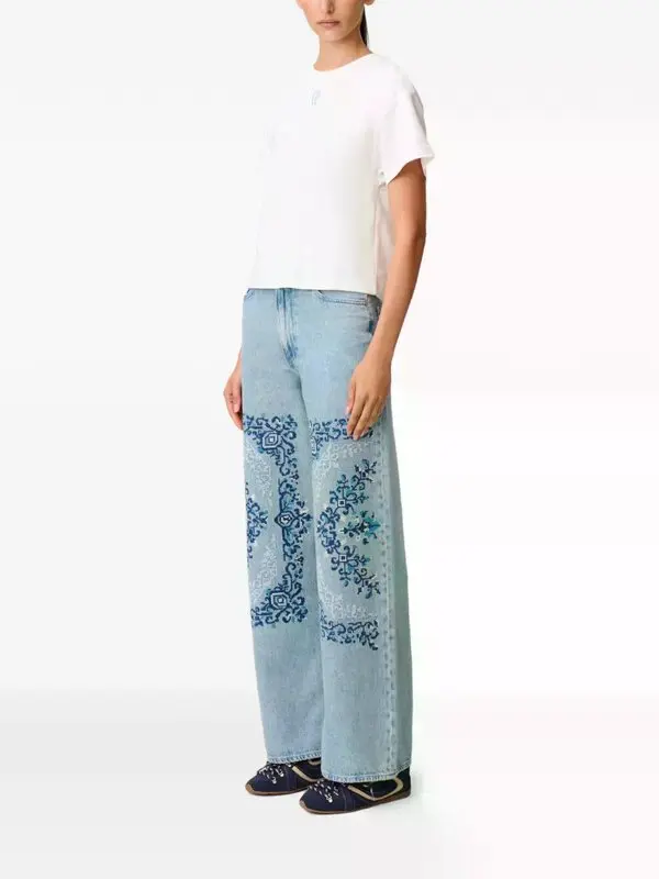 Claudie Pierlot Embroidered Cotton T-shirt