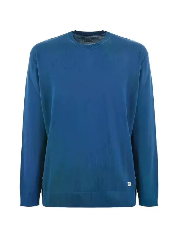 C.P. COMPANY Logo Knit Sweater - Blue